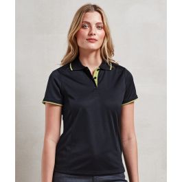 Premier Women’s Contrast Coolchecker® Polo – Contrast Tipped Collar ...